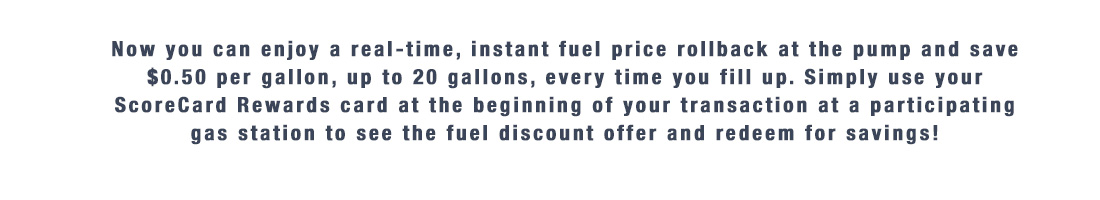 Fuel Discount Award By Scorecard Rewards Website